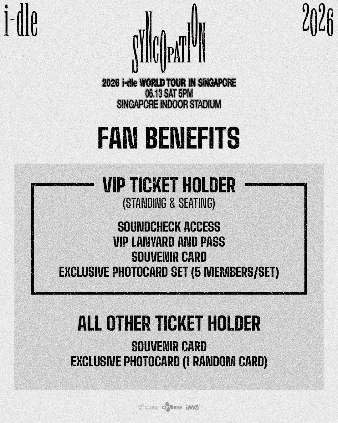 Tickets: 2026 i-dle WORLD TOUR [Syncopation] IN SINGAPORE @ Singapore ...